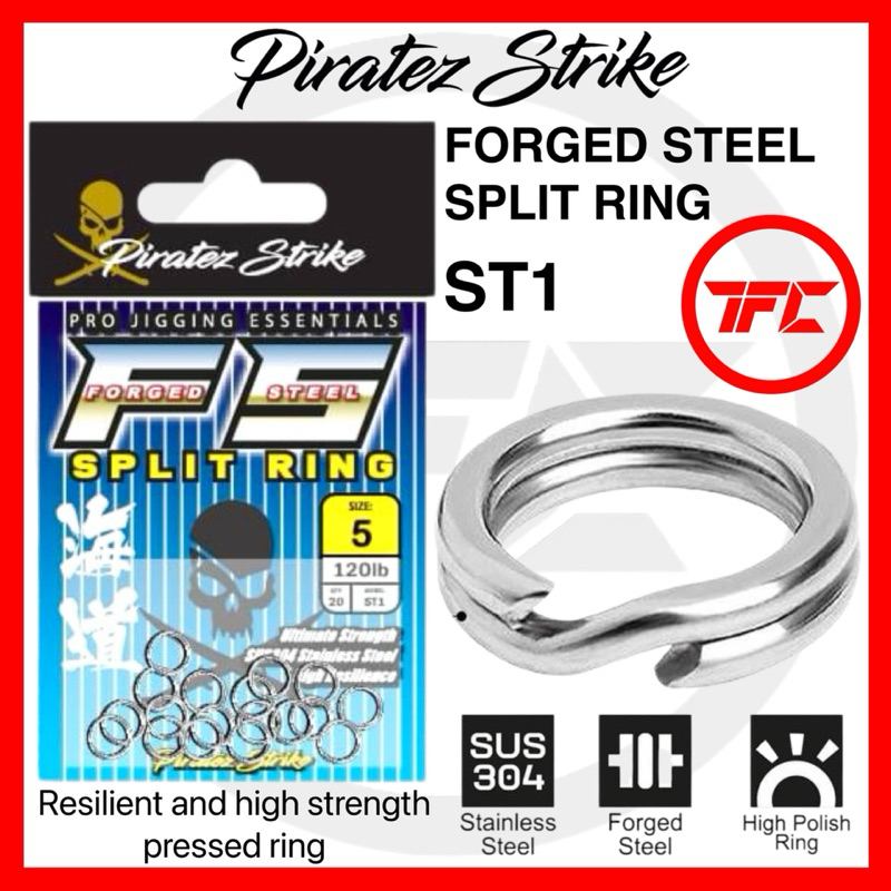 Piratez Strike Forged Steel SUS304 Split Ring ST-1 Stainless Steel ...
