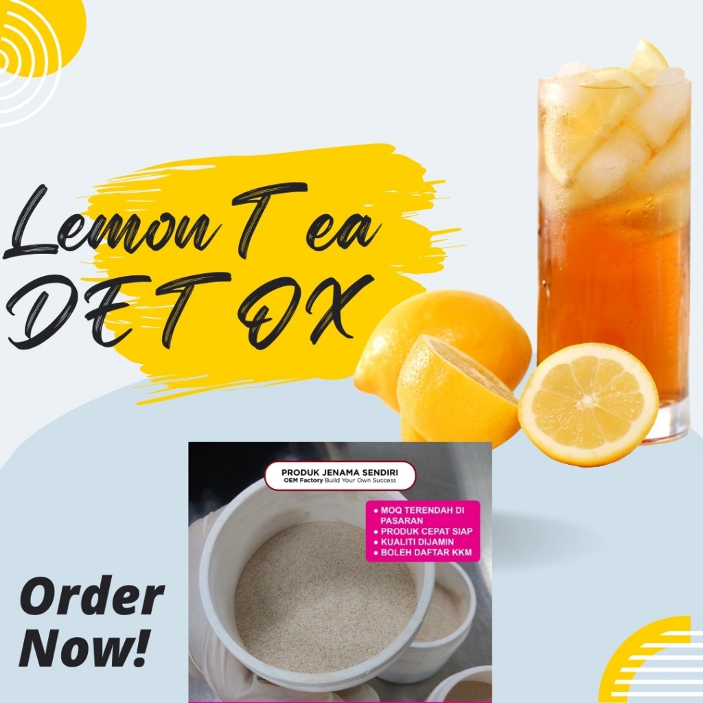 [JENAMA SENDIRI] 250GM LEMON TEA DETOX BOOST METABOLISM & FLUSH OUT ...