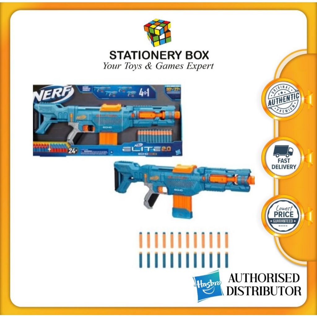 ORIGINAL - Hasbro Nerf Elite 2.0 Echo CS10 ,Kids Toys and Outdoor Games, for Kids Ages 8+ (E9533 ...