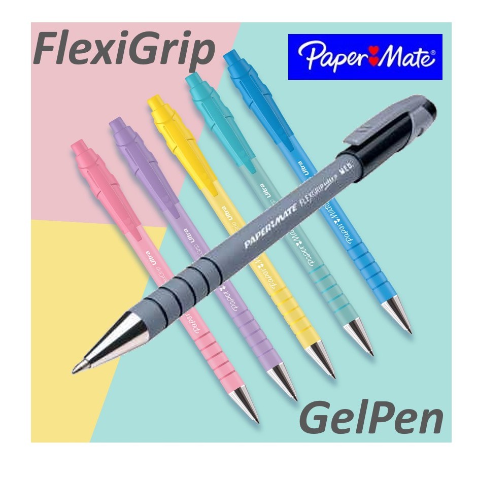 PaperMate FlexGrip Gel Pen Gelpen 0.5mm Office Stationery Writing G2 ...