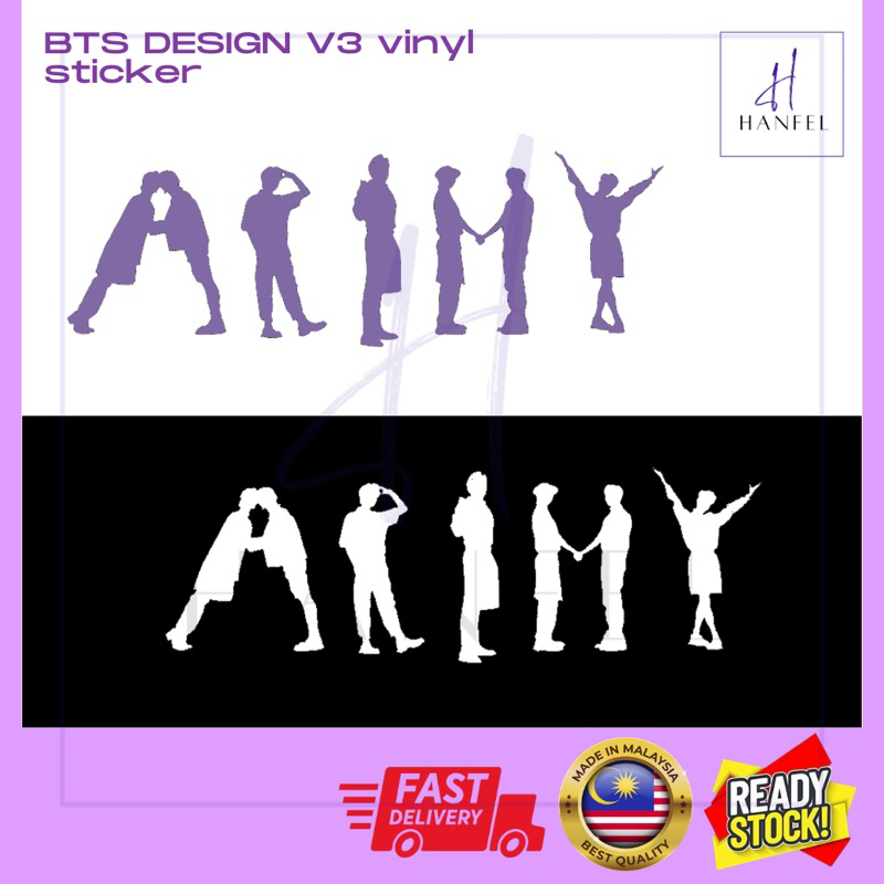 Bangtan Boys (BTS) group logo V3 design vinyl sticker ( Die-cut ...