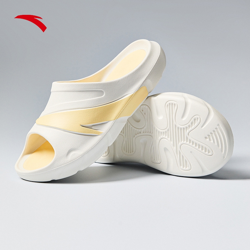 ANTA Men Basic Slippers 1124C8523-1 - Ivory White/Light Yellow (Kasut ...