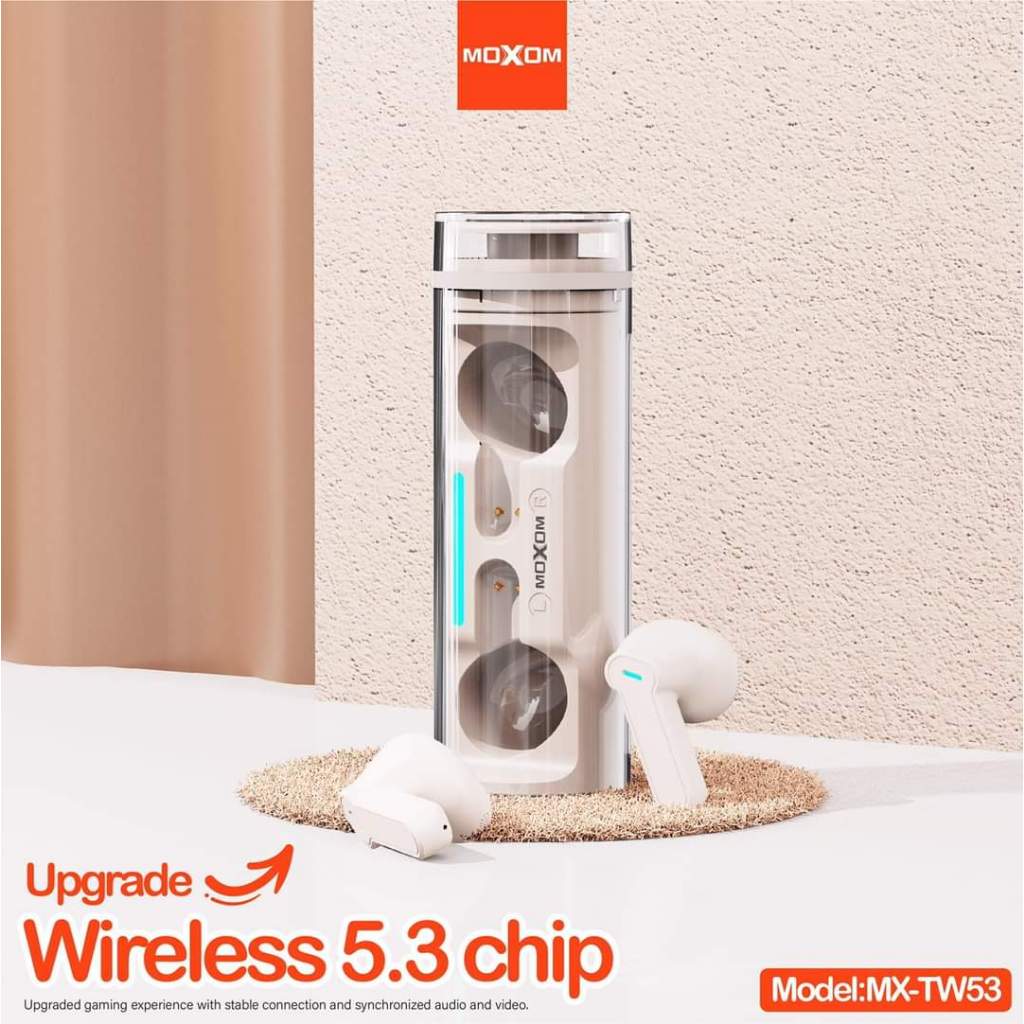 MOXOM MX-TW53 Wireless Earbuds 4 ENC Mics Bluetooth 5.3 In Ear Earphone ...