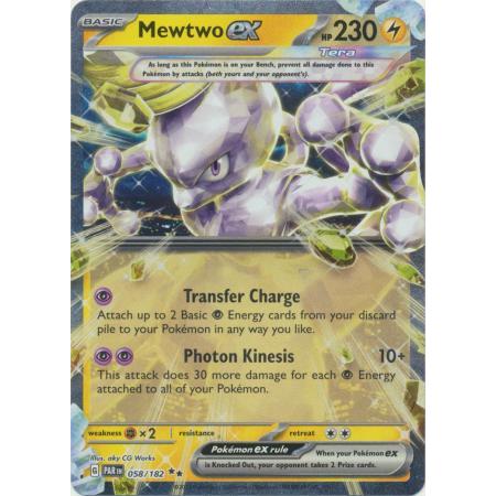 Mewtwo ex / 058/182 / Ultra Rare / Scarlet & Violet Paradox Rift ...
