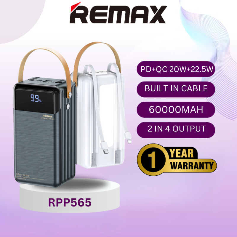 REMAX Lesu II Series RPP-565 20W+22.5W Fast Charging Built In Cable With Flashlight Large ...