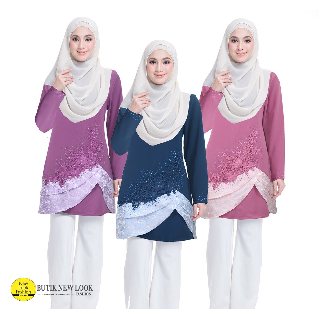 Blouse Fusan Muslimah New Look Fashion | Shopee Malaysia