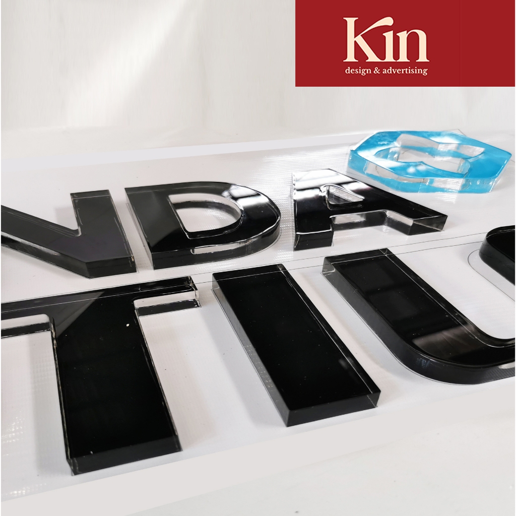 KIN - Custom 3D Acrylic Wording / 3D Logo / Number / Lettering Alphabet ...