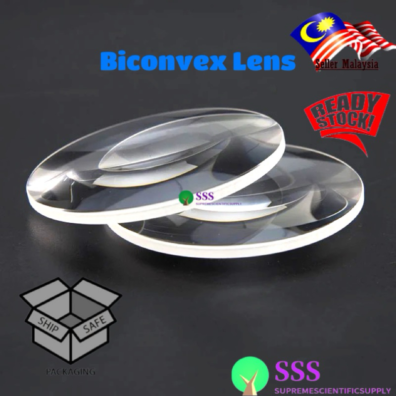 🔥[Ready stock]🔥Biconvex Lens | Kanta Biconvex(Diameter-50mm),Focal ...