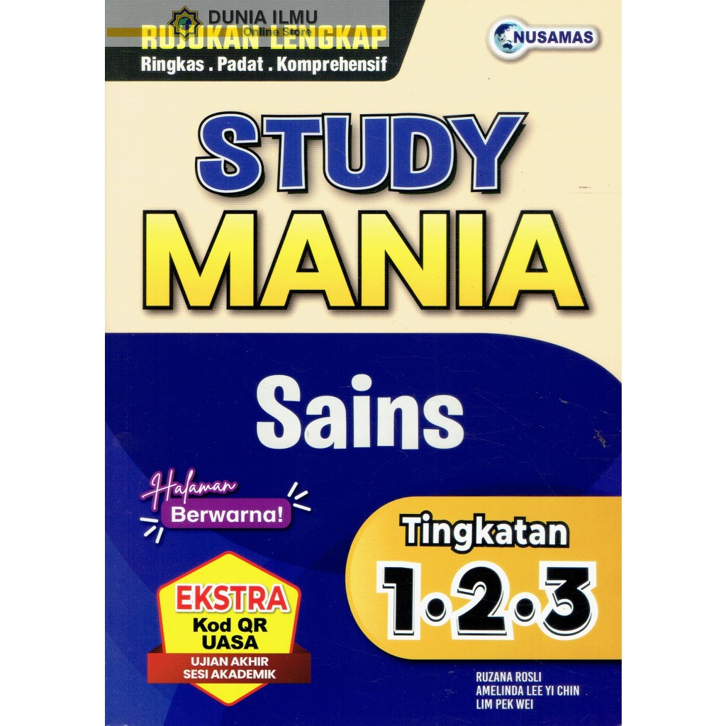 BUKU RUJUKAN : RUJUKAN LENGKAP RINGKAS. PADAT. KOMPREHENSIF STUDY MANIA SAINS TINGKATAN 1,2,3 ...