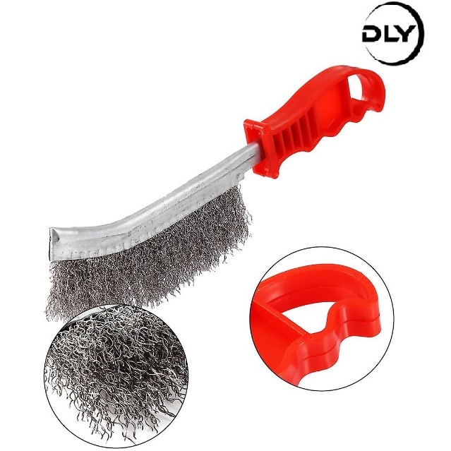 Heavy Duty Wire Hand Brush, Stainless Steel Coated/PVC Handle | Shopee ...