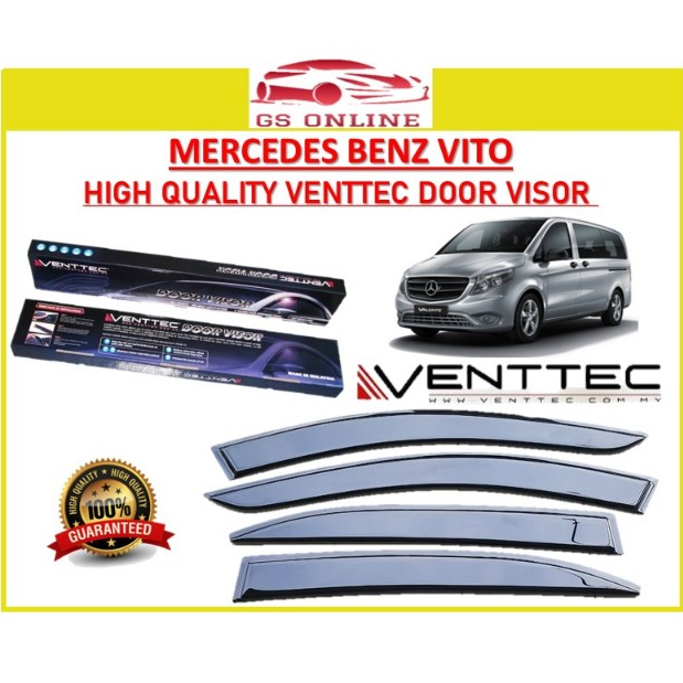 MERCEDES BENZ VITO 2014 2015 2016 2017 2018 High Quality Venttec Door Visor Window Vent Air ...