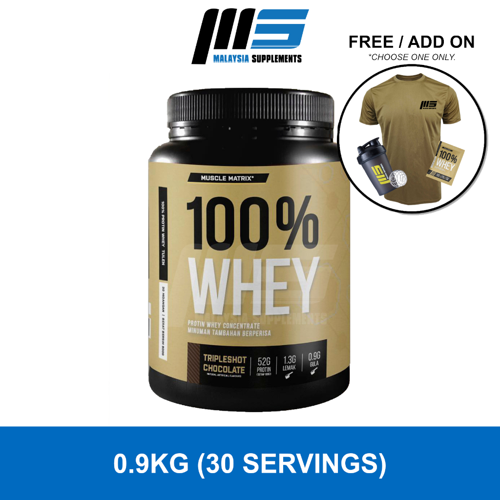 Muscle Matrix 100% Whey 0.9kg [30 Serving] | Halal Whey Protein ...