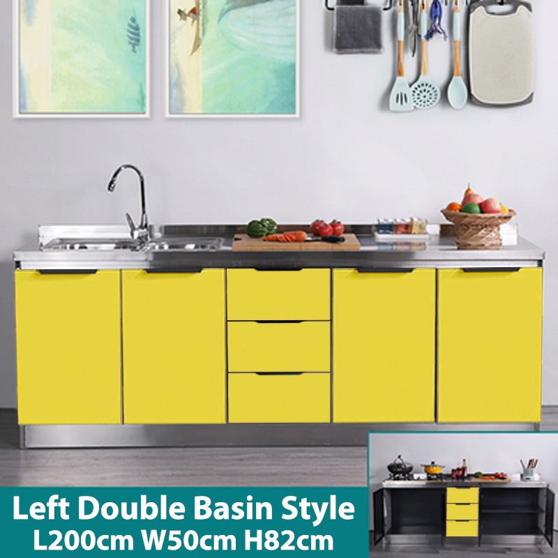 Simple stainless steel kitchen cabinet economical stovetops cabinets ...