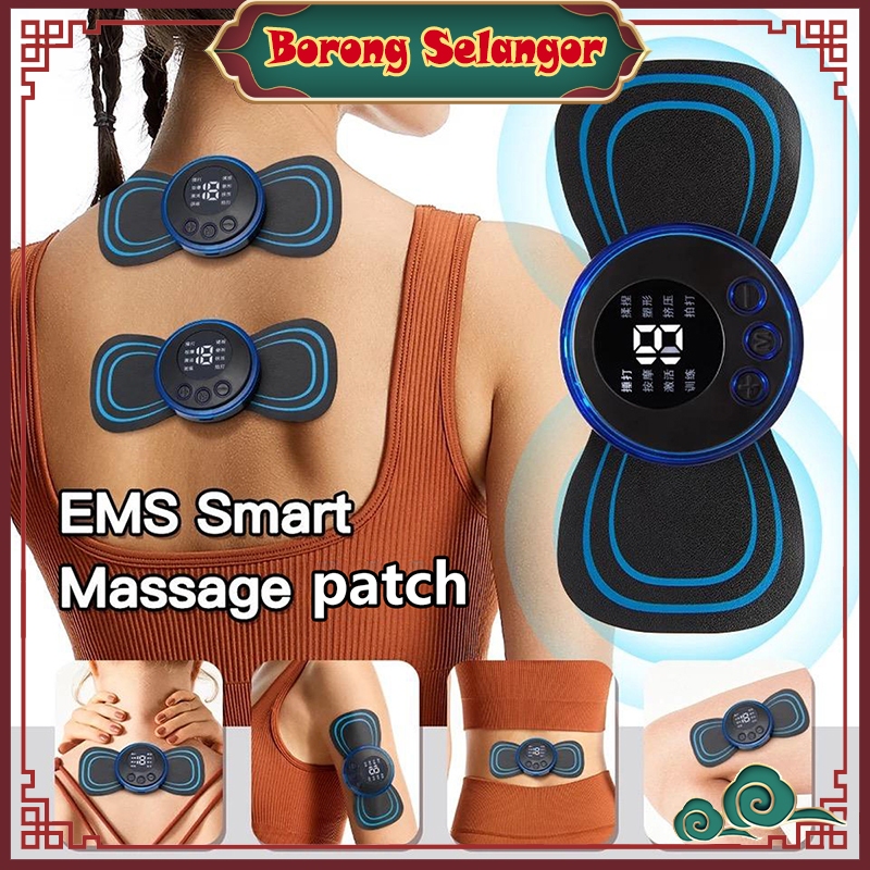 EMS Cervical Massage Stickers USB Rechargeable Stimulator Neck Hump ...