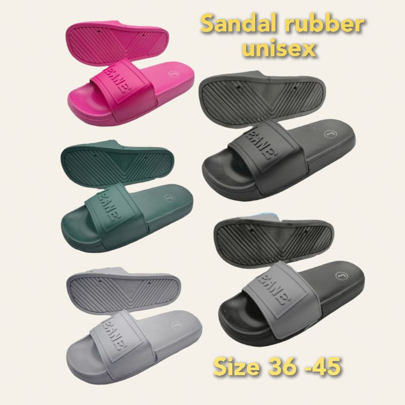 Ready Stock 2022 NEW 3D Stripe Rubber Casual Slide / Selipar Lelaki ...