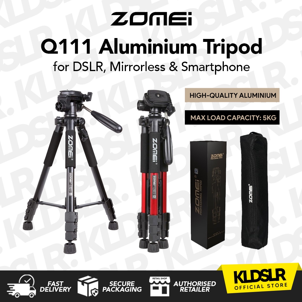 ZOMEI Q111 Pro Aluminum Tripod for Smartphone & Digital Video DSLR ...