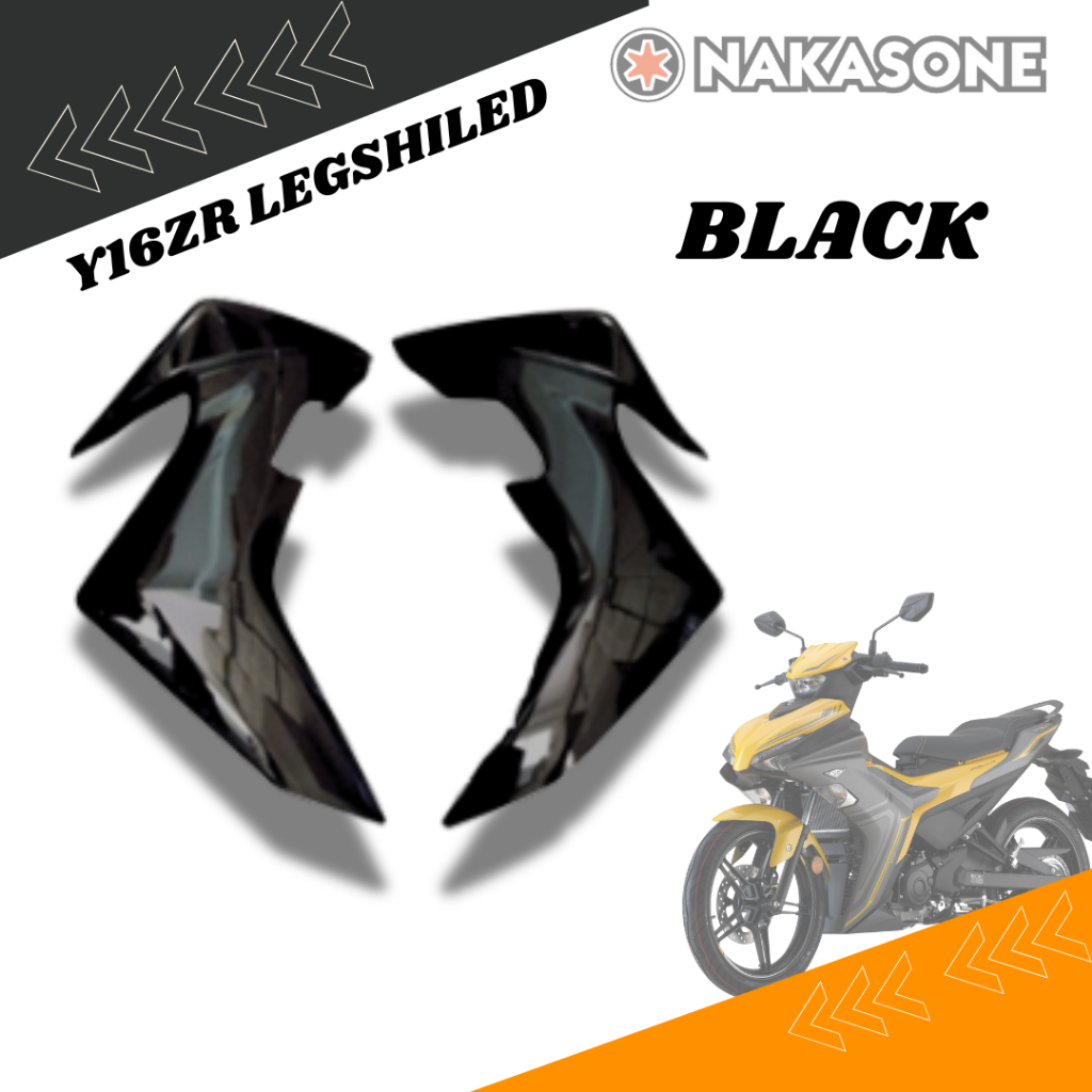 YAMAHA Y16 Y16ZR LEGSHIELD KEPUK DEPAN [ BLACK ] # READY STOCK | Shopee ...