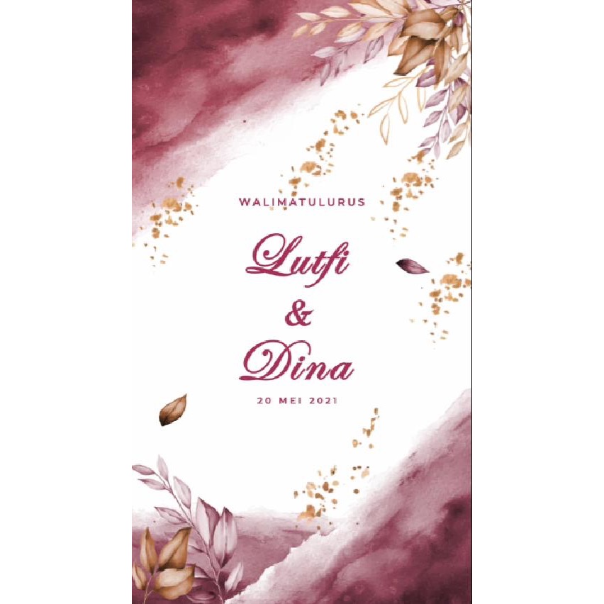 Kad Jemputan Majlis Perkahwinan Digital (WC011): E-Kad Video Undangan ...