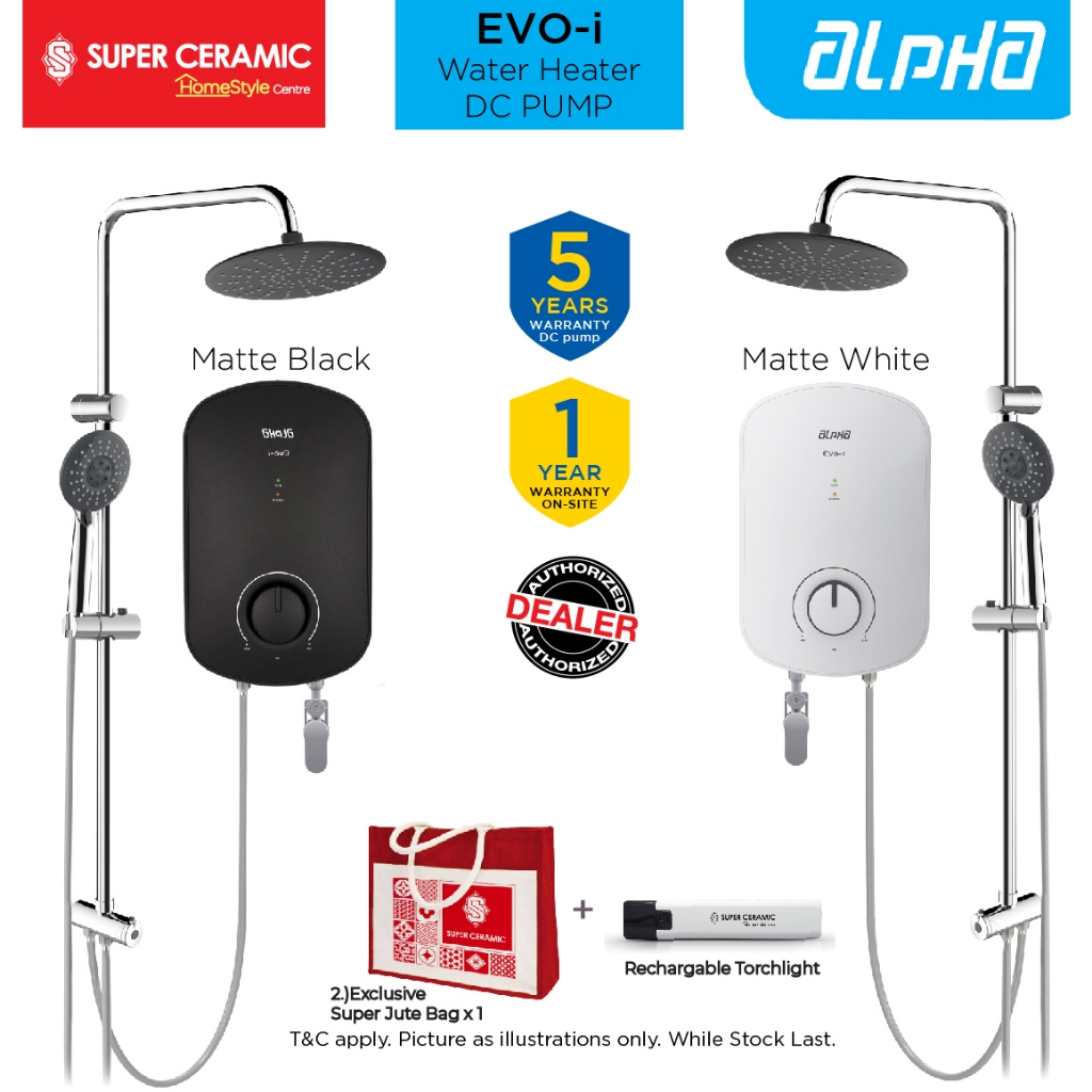 ALPHA Instant Water Heater with DC Pump Rainshower EVO-I | Shopee Malaysia