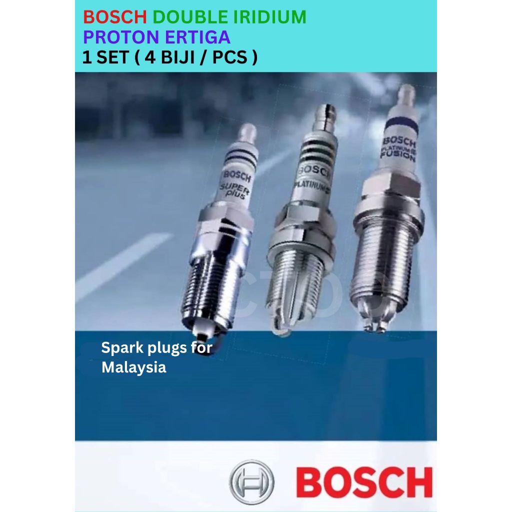 [ DOUBLE IRIDIUM ] BOSCH Spark Plug Proton Ertiga [ LKR6F-10 ] Made in ...