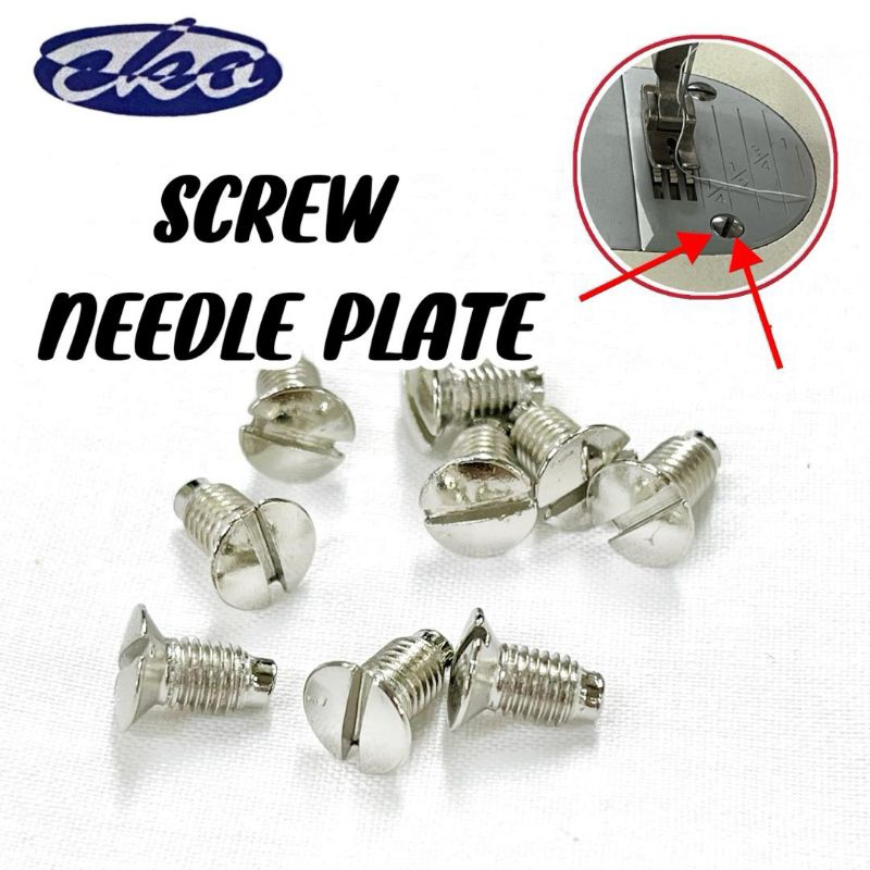 [ 1PCS ] Screw Needle plate / Skru kunci needle plate untuk mesin jahit ...