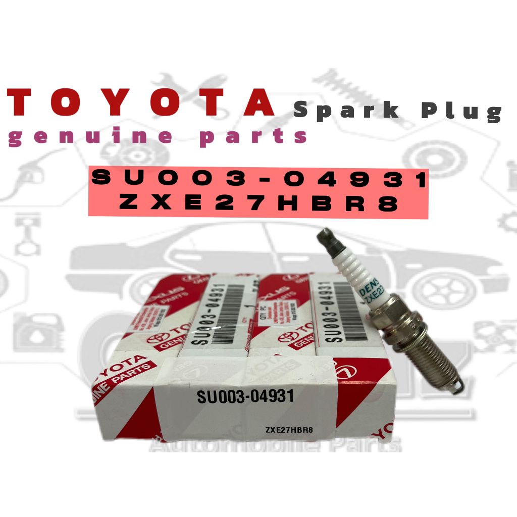 TOYOTA SPARK PLUG SU003-04931 (4PCS) TOYOTA LEVIN ZN6 FT86, SUBARU BRZ ...