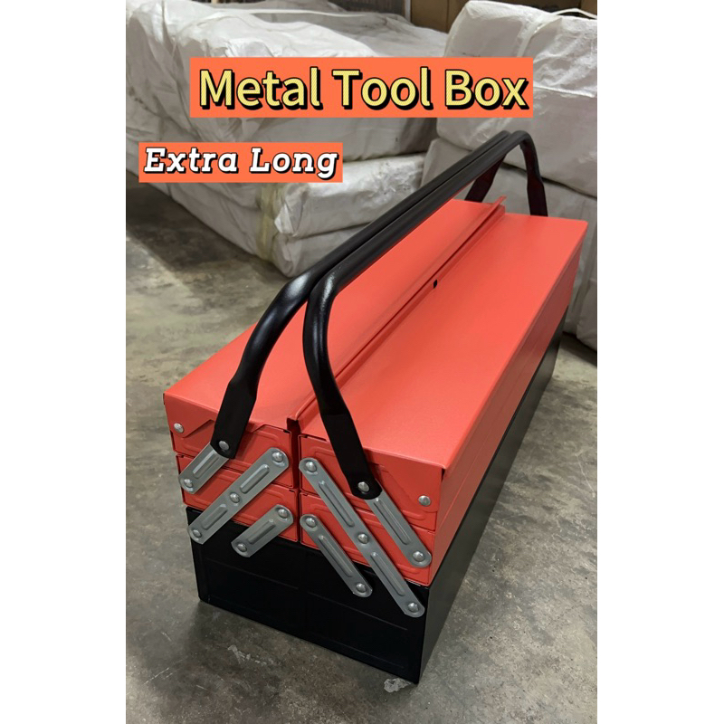 Extra Long 3 Layer Metal Toolbox Tool Box Metal Cantilever 3 Tiers 2 ...