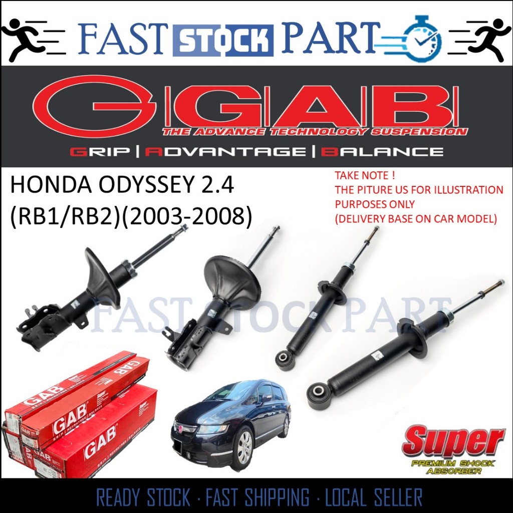 1SET GAB SUPER FRONT ABSORBER/REAR ABSORBER -ORIGINAL- HONDA ODYSSEY 2.4 (RB1 / RB2) (2003-2008 ...