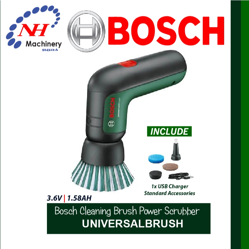 BOSCH UNIVERSALBRUSH - CORDLESS CLEANING BRUSH POWER SCRUBBER | Shopee ...