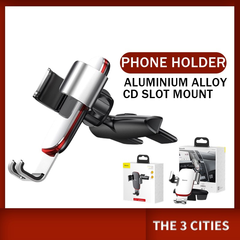 Baseus Metal Gravity CD Slot Mount Phone Holder Car Phone Holder For ...