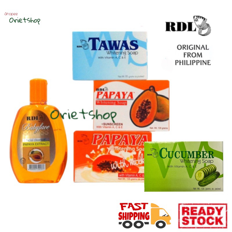 💯 AUTHENTIC RDL SABUN PAPAYA WHITENING ORIGINAL FROM PHILIPPINES (135g ...