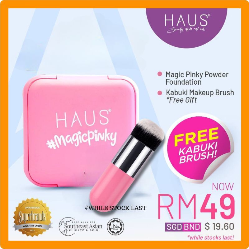 ( HAUS ) MAGIC PINKY FREE MAKE UP BRUSH(ROUND) | Shopee Malaysia
