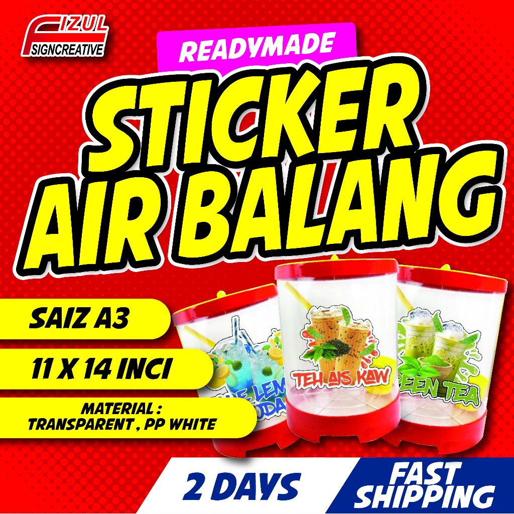 AIR BALANG STIKER ONGOINGG !!! | Shopee Malaysia