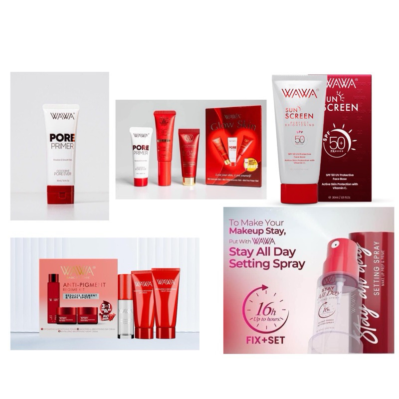 WAWA SUNSCREEN / TINTED SUNSCREEN (LIGHT/NATURAL) / GLOW FOUNDATION ...