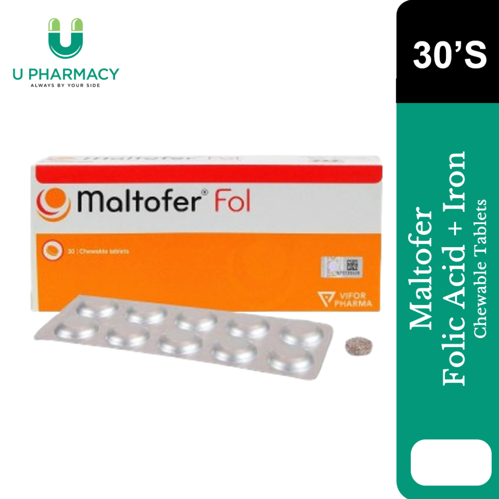 (U Pharmacy) Maltofer Fol Folic Acid + Iron Chewable Tablets 30'S (EXP ...