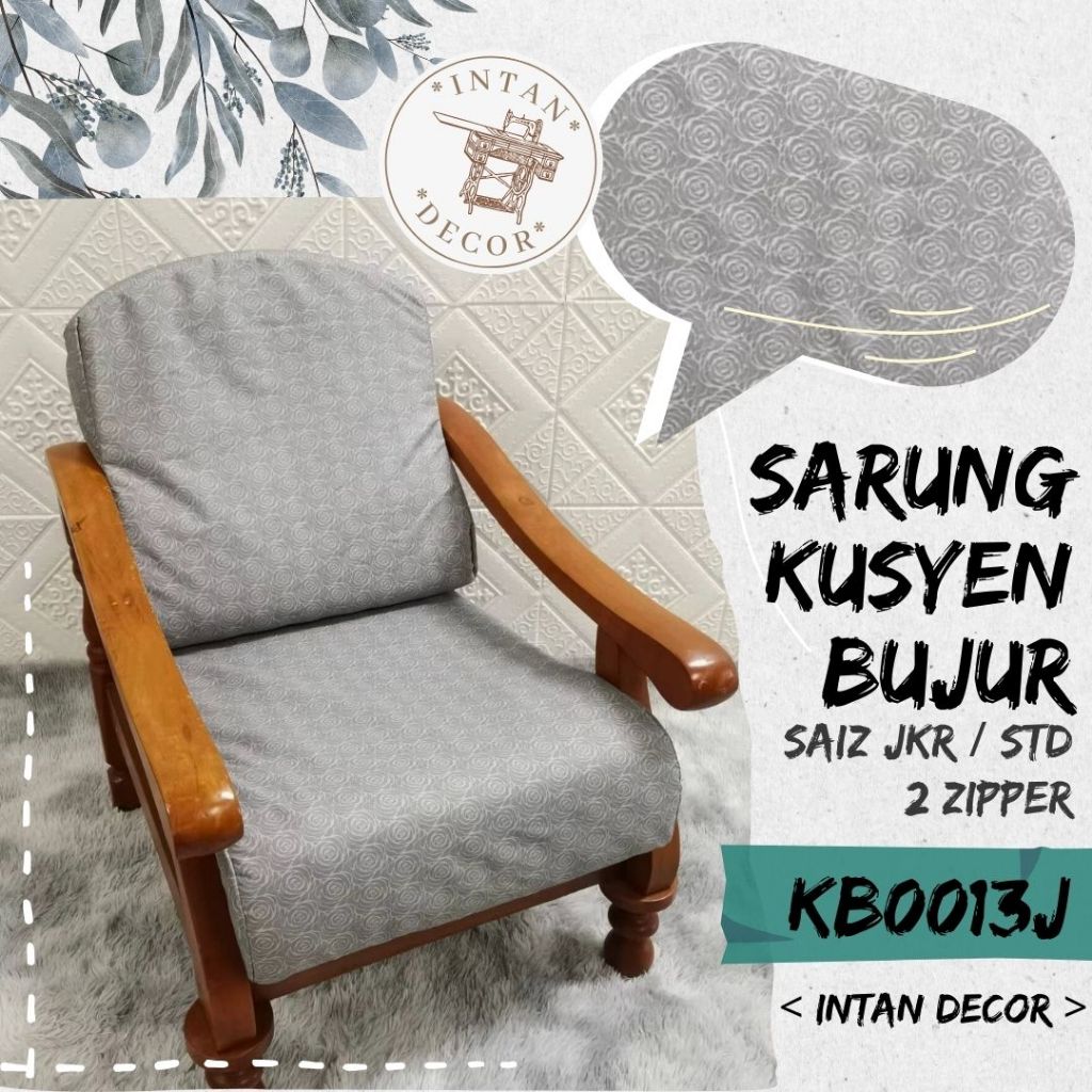 Sarung Kusyen Bujur / Bulat 12 pcs [SAIZ JKR] 2 ZIPPERS Cushion Cover ...