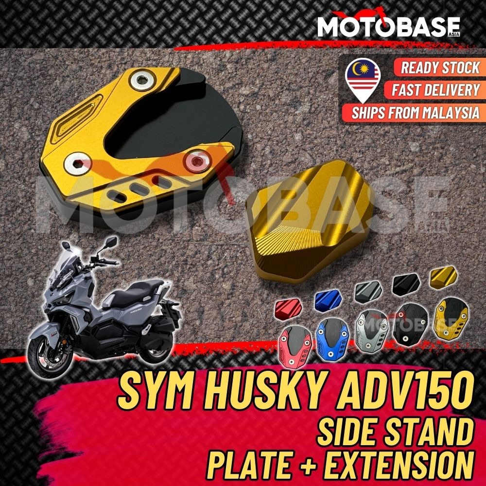 SYM Husky ADV150 Side Stand Plate Extension Flat Extender CNC Kaki Itik ...