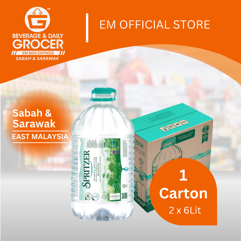 Spritzer Mineral Water 2 x 6 Lit (1 Carton) | Shopee Malaysia