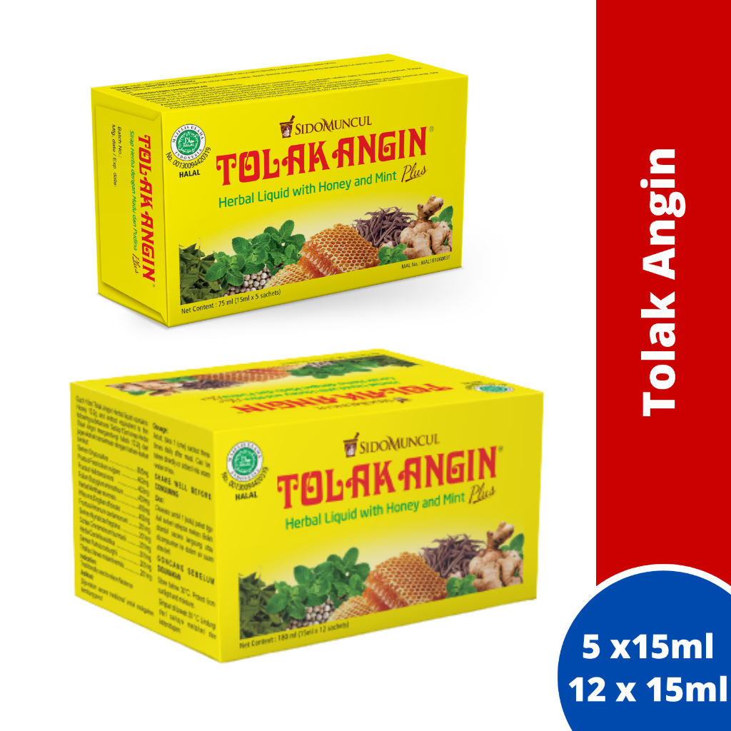 Tolak Angin Herbal Liquid (5 sachets X 15ml / 12 sachets x 15ml ...