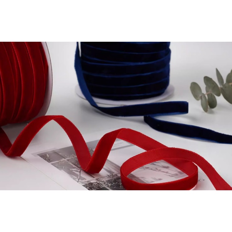 [ONE METER] 10mm, 12mm, 25mm and 40mm Velvet Ribbon for Gift and ...