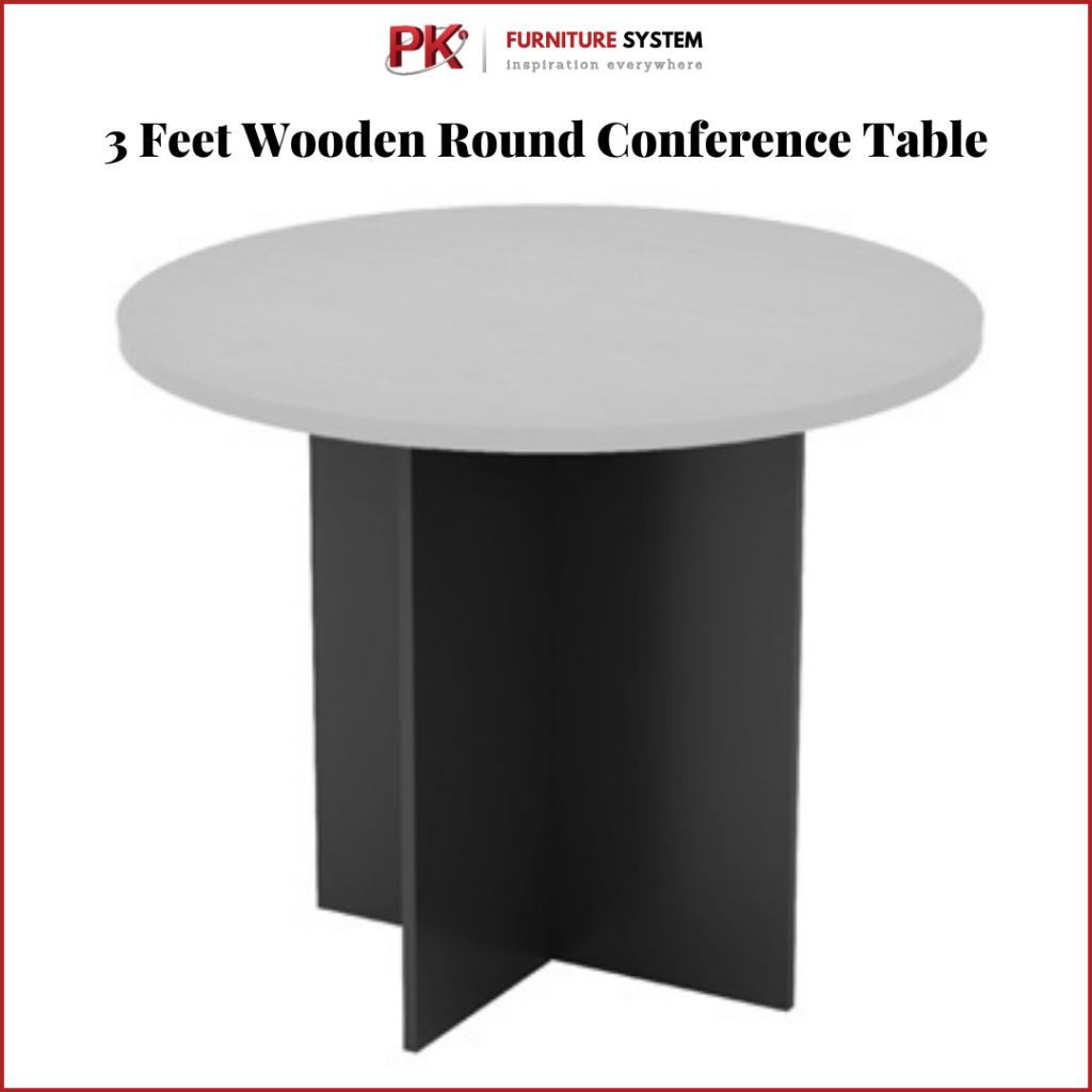 Free shipping 3Ft Wooden Round Conference Table | Discussion Table | GR ...