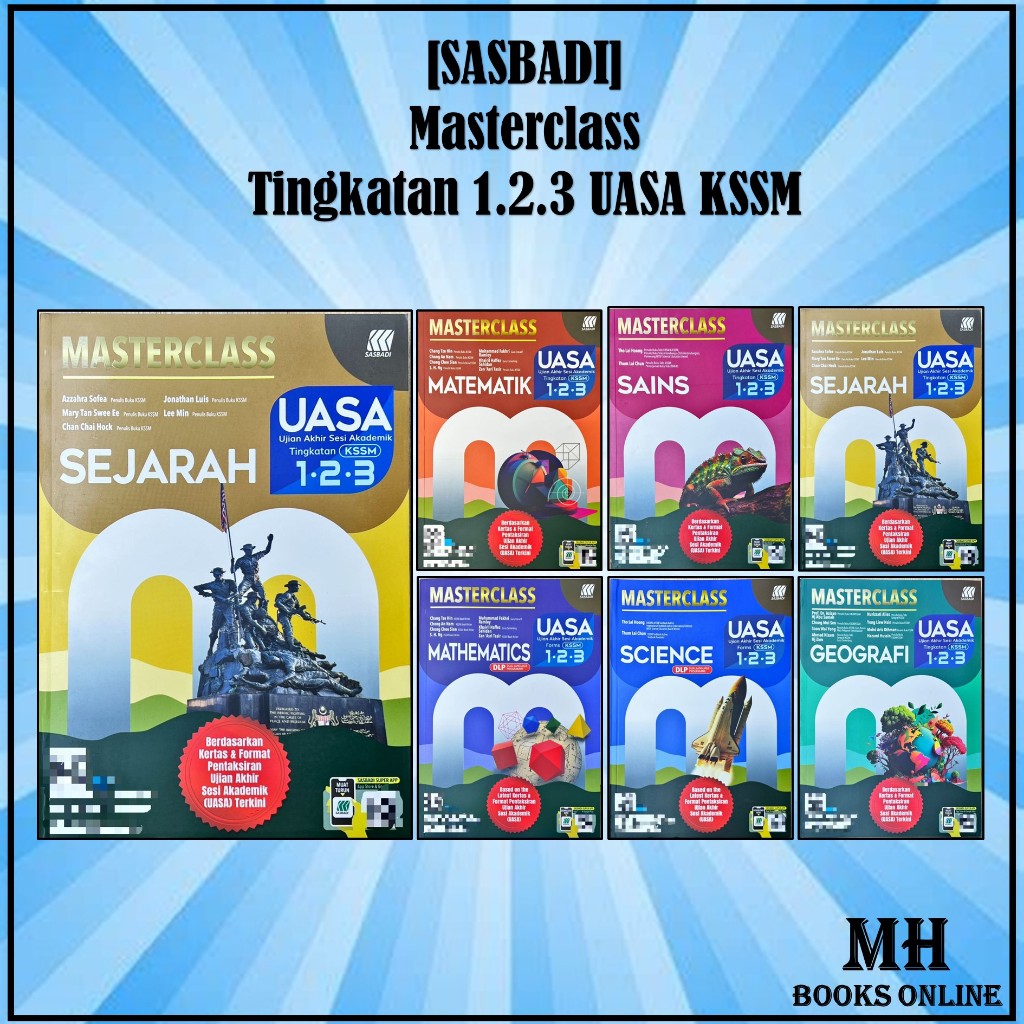 [mh] Sasbadi 2024 Buku Rujukan Masterclass Uasa Tingkatan 1 2 3 Kssm