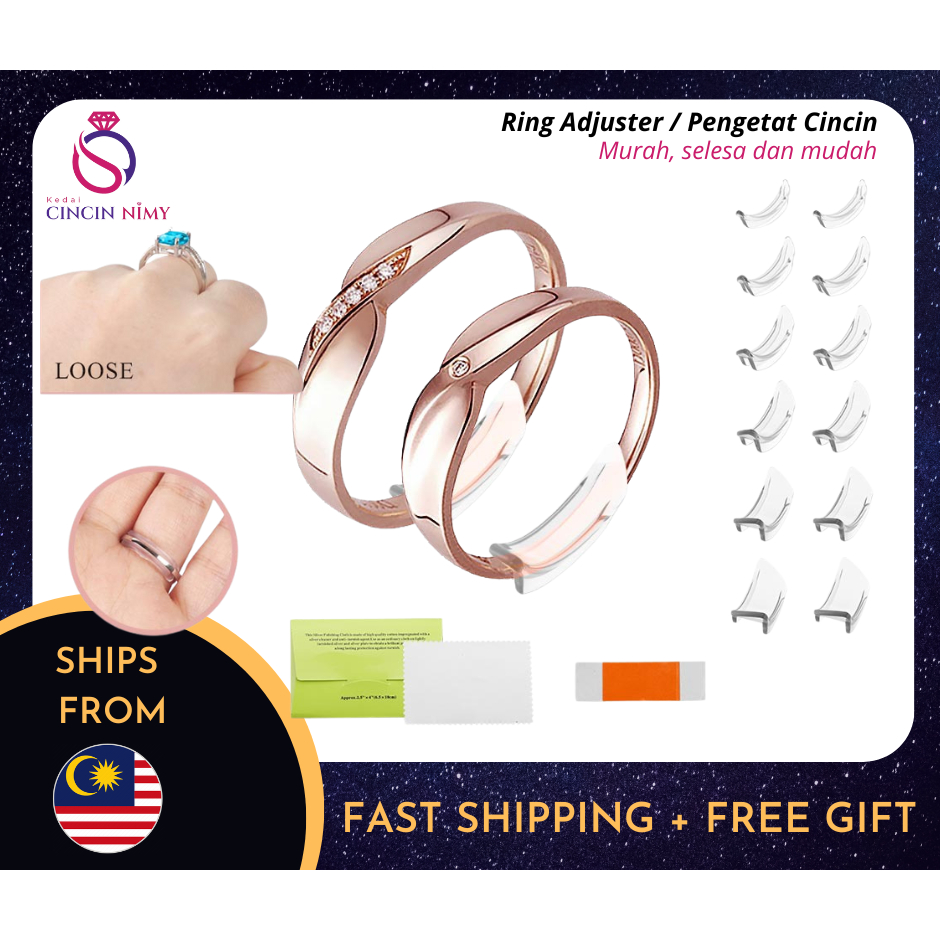 Invisible ring adjuster ring tightener pengetat cincin kecilkan cincin ...