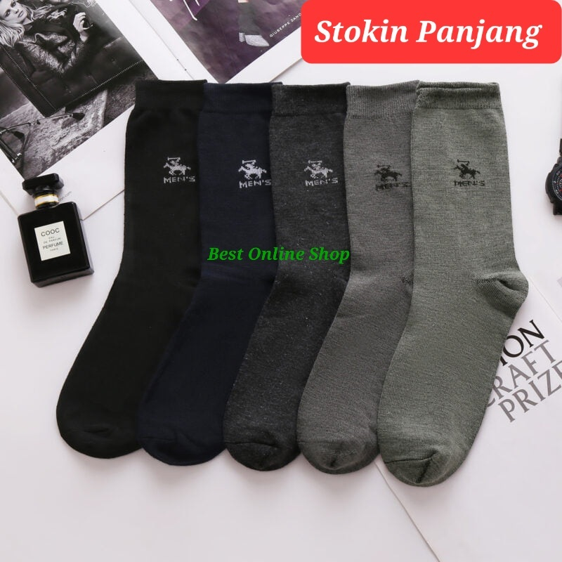 (5 PAIRS)Stokin Kerja Panjang Tebal Men Work Socks Stoking Lelaki ...