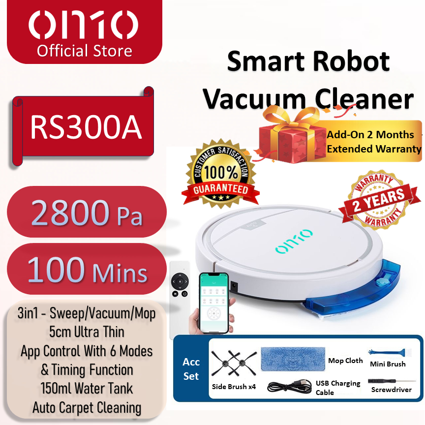 RS300 Robot Vacuum Cleaner Water Tank Vacuum Robot Vacuum Cleaner And ...