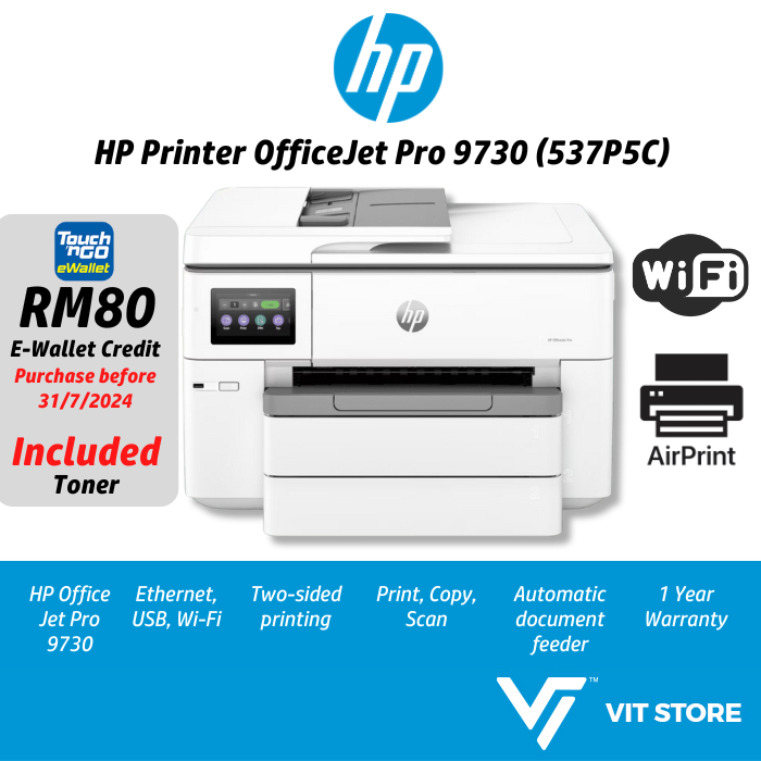 HP OfficeJet Pro 9730 537P5C / 7740 G5J38A AIO A3 Wireless Printer Print Scan Copy ADF Auto ...