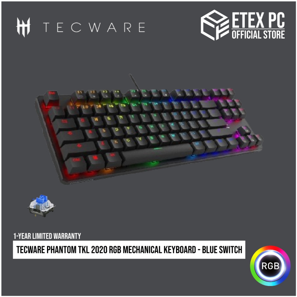 Tecware Phantom TKL 2020 RGB Mechanical Keyboard ( Blue Switch ) # TW ...