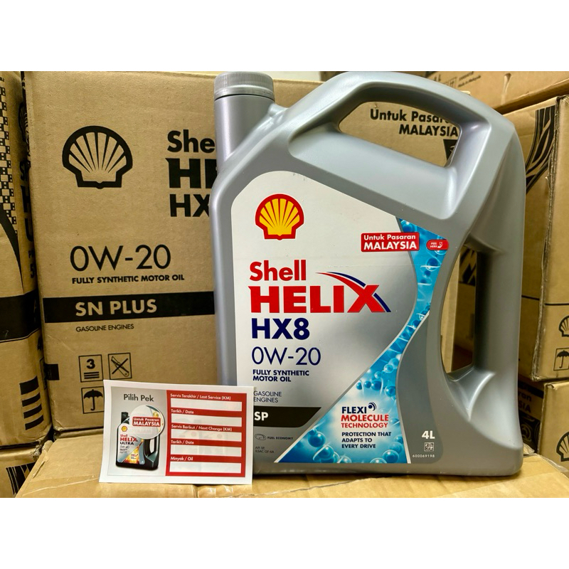 Untuk Pasaran Malaysia) Shell Helix HX8 0W20 SP Fully Synthetic Engine ...