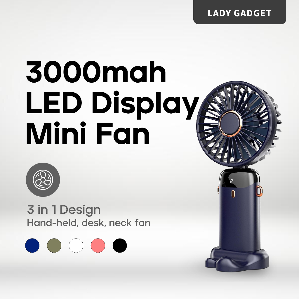 【12Hours】 3000mah Portable USB mini kipas tangan Mini Fan Cooling Fan ...