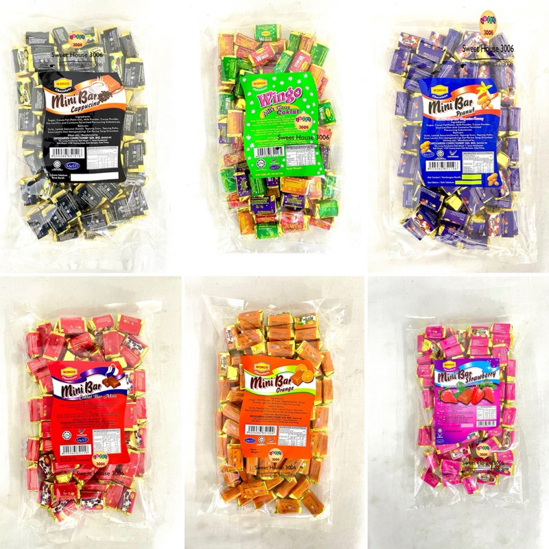 Wingo Chocolate Mini Bar 600g | Coklat Susu Milk Peanut | Makanan ...